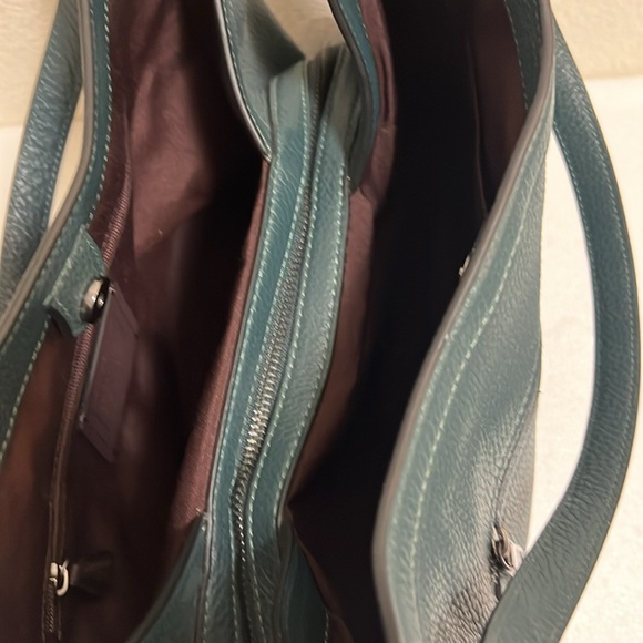 Coach | Bags | Coach Tealblue Medium Tote Bag | Poshmark